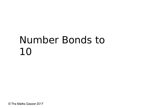 Number Bonds to 10 (ppt) | Teaching Resources