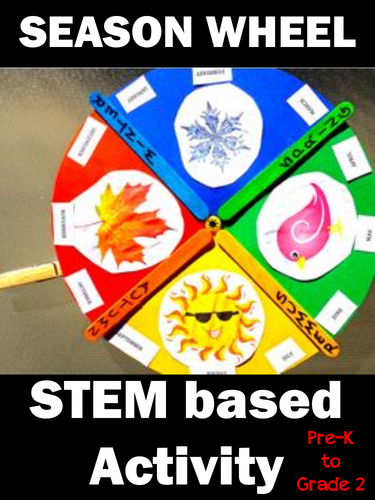 Season Wheel: STEM based Activity, Fraction Learning: Pre-k to Grade 2 ...