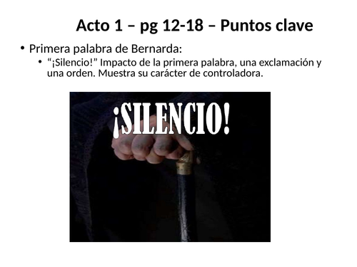 La Casa de Bernarda Alba - Reading Companion - Acto 1 | Teaching Resources