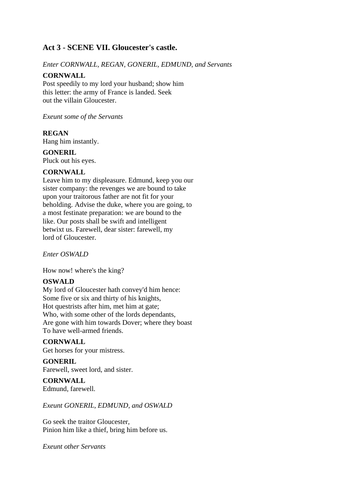 A LEVEL ENGLISH LITERATURE - KING LEAR - ACT 3 | Teaching Resources