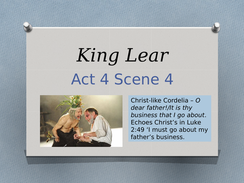 A LEVEL ENGLISH LITERATURE - KING LEAR - ACT 4 | Teaching Resources