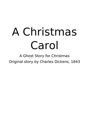 A Christmas Carol Script with Songs | Teaching Resources