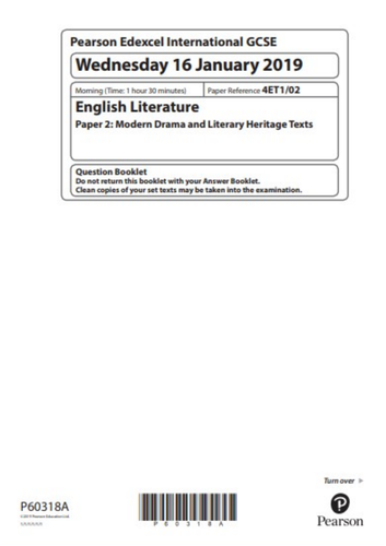 English Literature Macbeth Practice Papers - EDEXCEL IGCSE | Teaching ...
