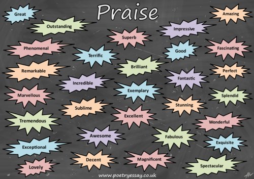 Praise Poster – Positive Words to Boost Confidence and Encourage ...