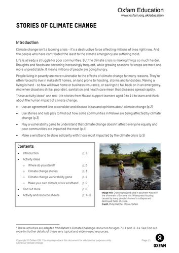 Stories of Climate Change: Learn and think about the impacts of the ...