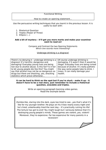 Functional Writing | Teaching Resources