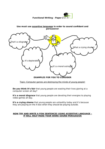 Creative and Persuasive Writing Skills | Teaching Resources
