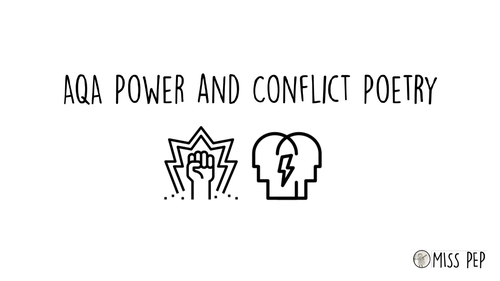 AQA GCSE Power and Conflict Poetry booklet | Teaching Resources