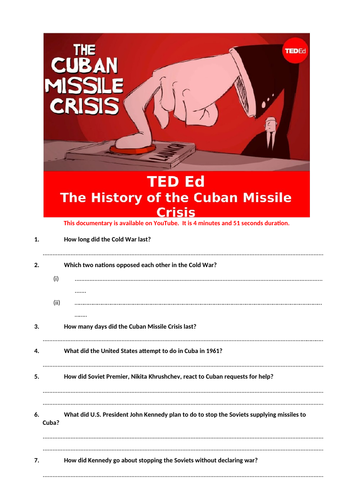 The History of the Cuban Missile Crisis | Teaching Resources