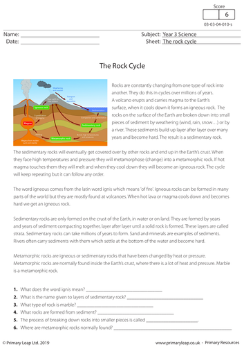 KS2 Science Resource - The Rock Cycle | Teaching Resources
