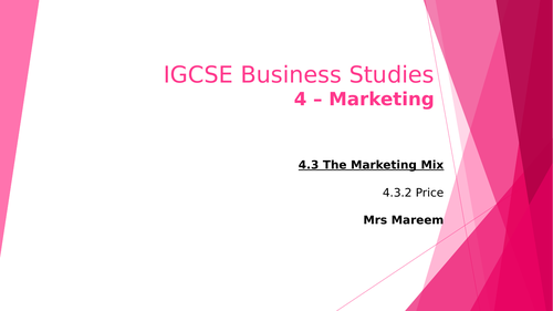 Edexcel IGCSE in Business (9-1) - Unit 4 Marketing | Teaching Resources