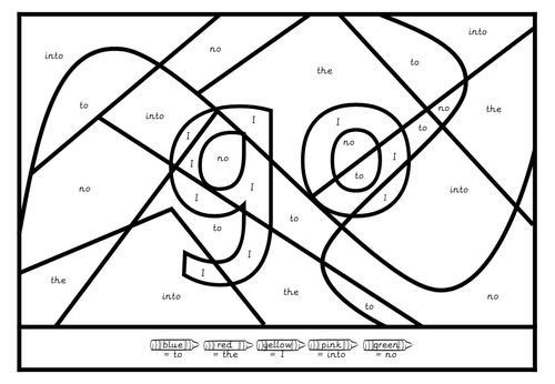 Phase 2 Tricky Words Colouring pages | Teaching Resources