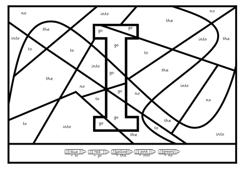 Phase 2 Tricky Words Colouring pages | Teaching Resources