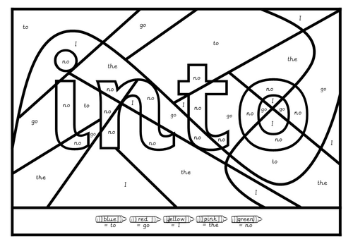 Phase 2 Tricky Words Colouring pages | Teaching Resources