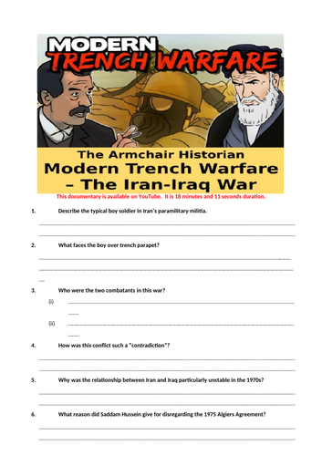 Modern Trench Warfare. The Iran-Iraq War | Teaching Resources