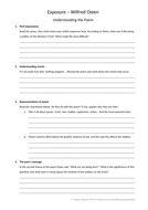 Exposure (Wilfred Owen) for GCSE ~ Comprehension worksheet | Teaching ...