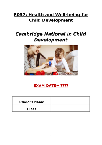 Child Development RO57 Revision Booklet | Teaching Resources