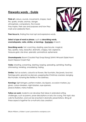 FIREWORKS - Picture-Writing | Teaching Resources