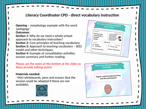 Explicit Vocabulary Instruction Staff CPD - for Literacy Coordinators ...