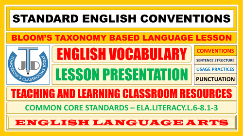 STANDARD ENGLISH CONVENTIONS: POWERPOINT PRESENTATION | Teaching Resources STANDARD ENGLISH CONVENTIONS: POWERPOINT PRESENTATION | Teaching Resources