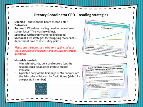 Whole School Reading Strategies for Secondary CPD | Teaching Resources