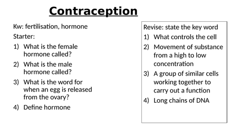 Contraception KS3 Yr7 Full with ANSWERS, DOCTOR DOCTOR and evaluate ...