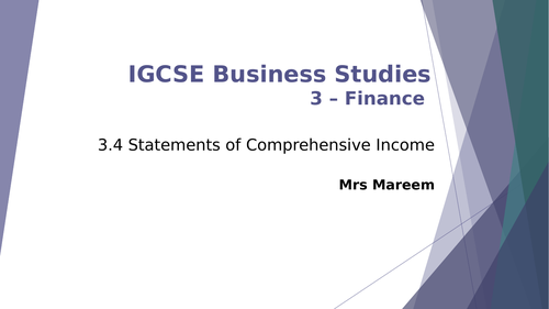 Edexcel IGCSE in Business (9-1) Unit 3 – Business Finance | Teaching ...