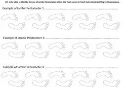 Iambic Pentameter Shakespeare KS2/3 Eng | Teaching Resources
