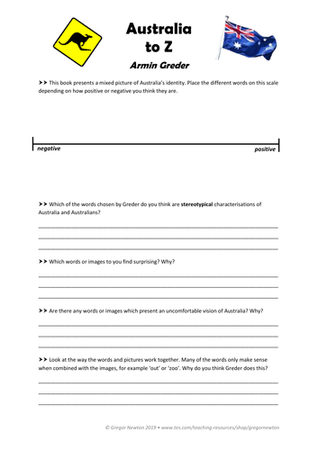 Australia to Z by Armin Greder - Worksheets | Teaching Resources