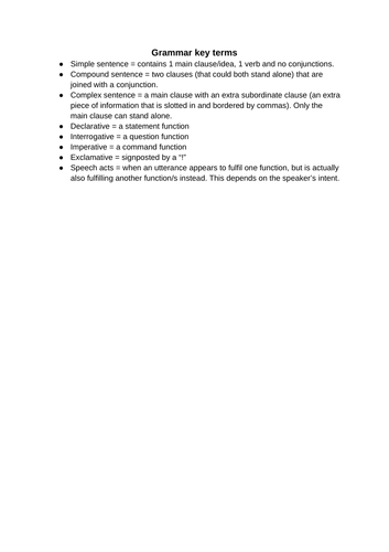 AQA English lang and lit language key terms and phrases | Teaching ...