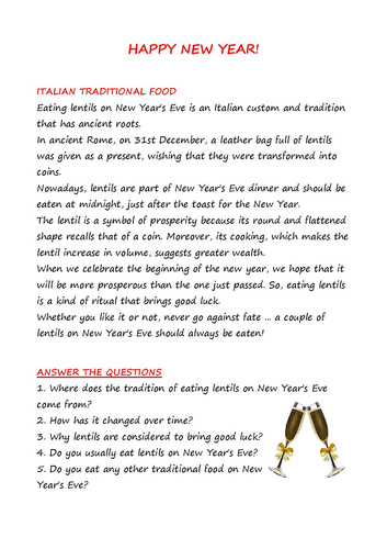 Happy New Year Activity | Teaching Resources