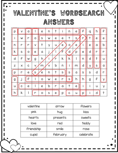 Valentines Day wordsearch | Teaching Resources