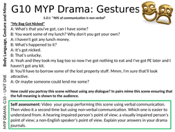 Body Language Non Verbal Communication DRAMA Unit | Teaching Resources