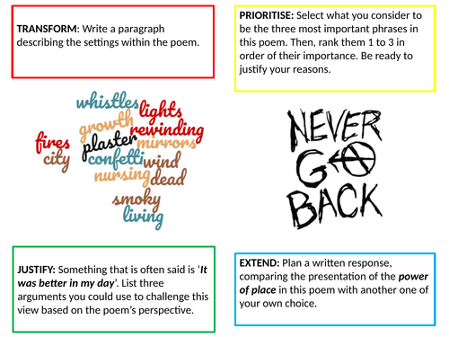 Carol Ann Duffy Mean Time Revision Resources | Teaching Resources
