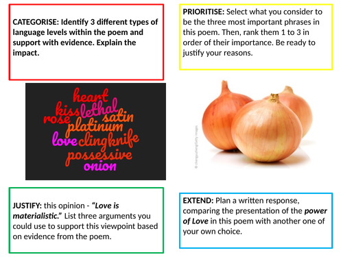 Carol Ann Duffy Mean Time Revision Resources | Teaching Resources