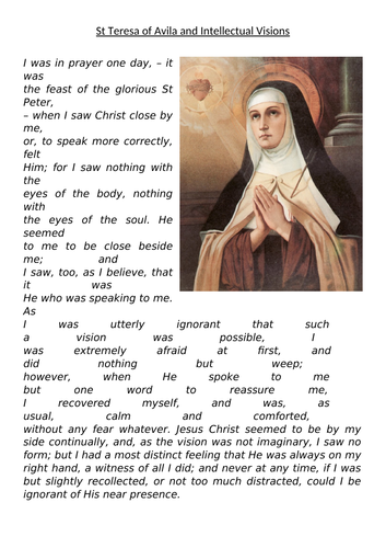 Intro to Religious Experience + Visions | Teaching Resources