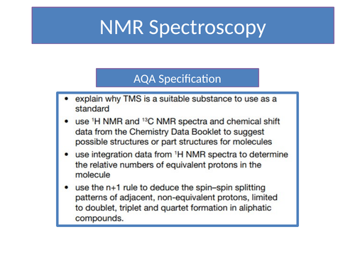 NMR - AQA A Level | Teaching Resources