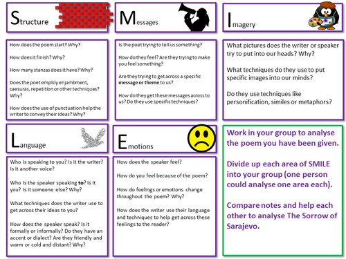 War Poetry Sorrow of Sarajevo | Teaching Resources