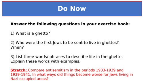 Fully resourced lesson the Holocaust. 4. The Final Solution | Teaching ...