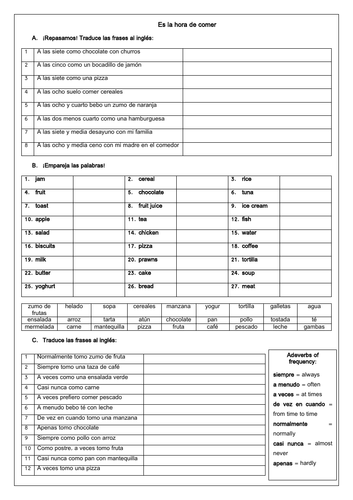 Spanish Healthy Living & Food and Drink Bumper Bundle | Teaching Resources