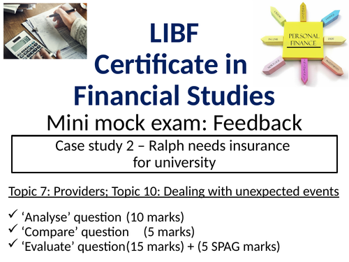 FINANCE LIBF CeFS Exam Jan 2020: Case study 2 | Teaching Resources