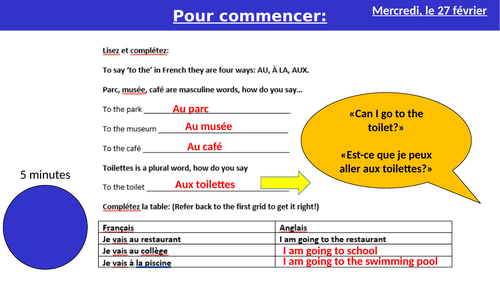 Les passe-temps - French - Year 8 | Teaching Resources