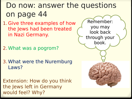 8 - The Final Solution | Teaching Resources