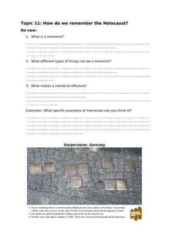 11 - Remembering the Holocaust | Teaching Resources