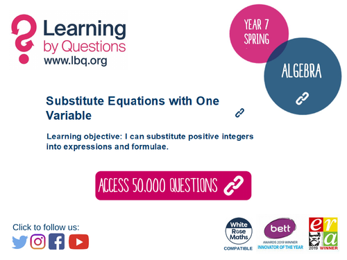 Year 7 Algebra: Solve Equations (One Variable) | Teaching Resources
