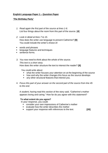 AQA MODEL ANSWERS ENGLISH LANGUAGE | Teaching Resources
