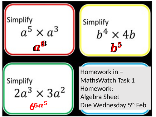 Laws of Indices | Teaching Resources