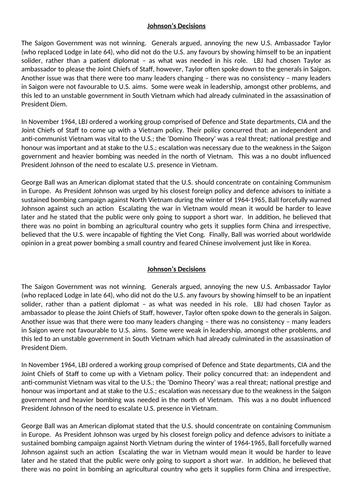 President Johnson's War in Vietnam | Teaching Resources