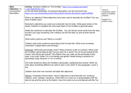 The Gruffalo Descriptive Writing (KS1) | Teaching Resources