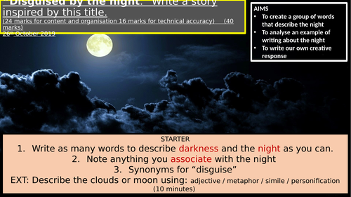 GCSE Language Paper 2 Creative Writing - Gothic Writing "Disguised by ...